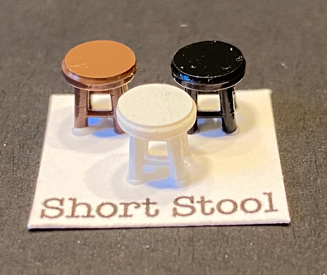 1:48 Scale Stool - Short * Dollhouse Miniature * O Scale / Gauge * 3D ...