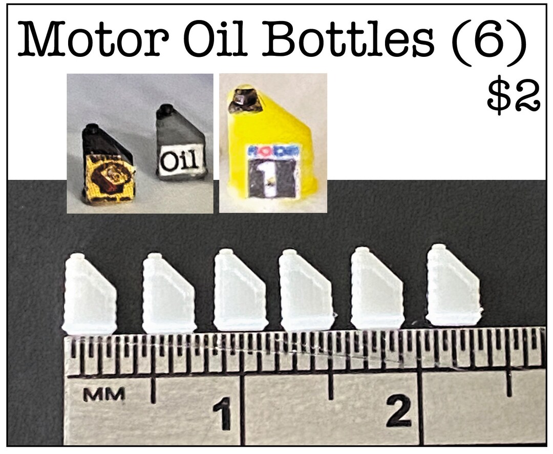 1:48 Scale Motor Oil Bottles Kit * Dollhouse Miniature * O Scale ...