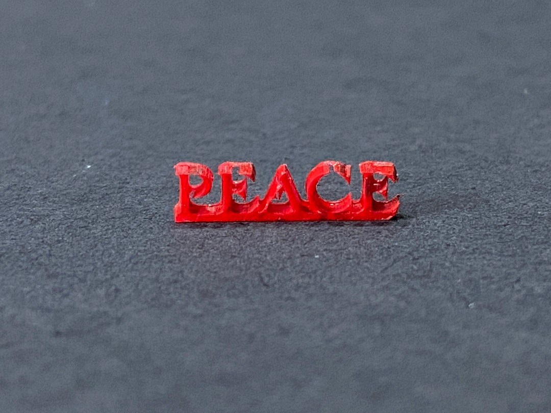1:48 Scale PEACE Sign Kit * Dollhouse Miniature * O Scale / Gauge * 3D ...