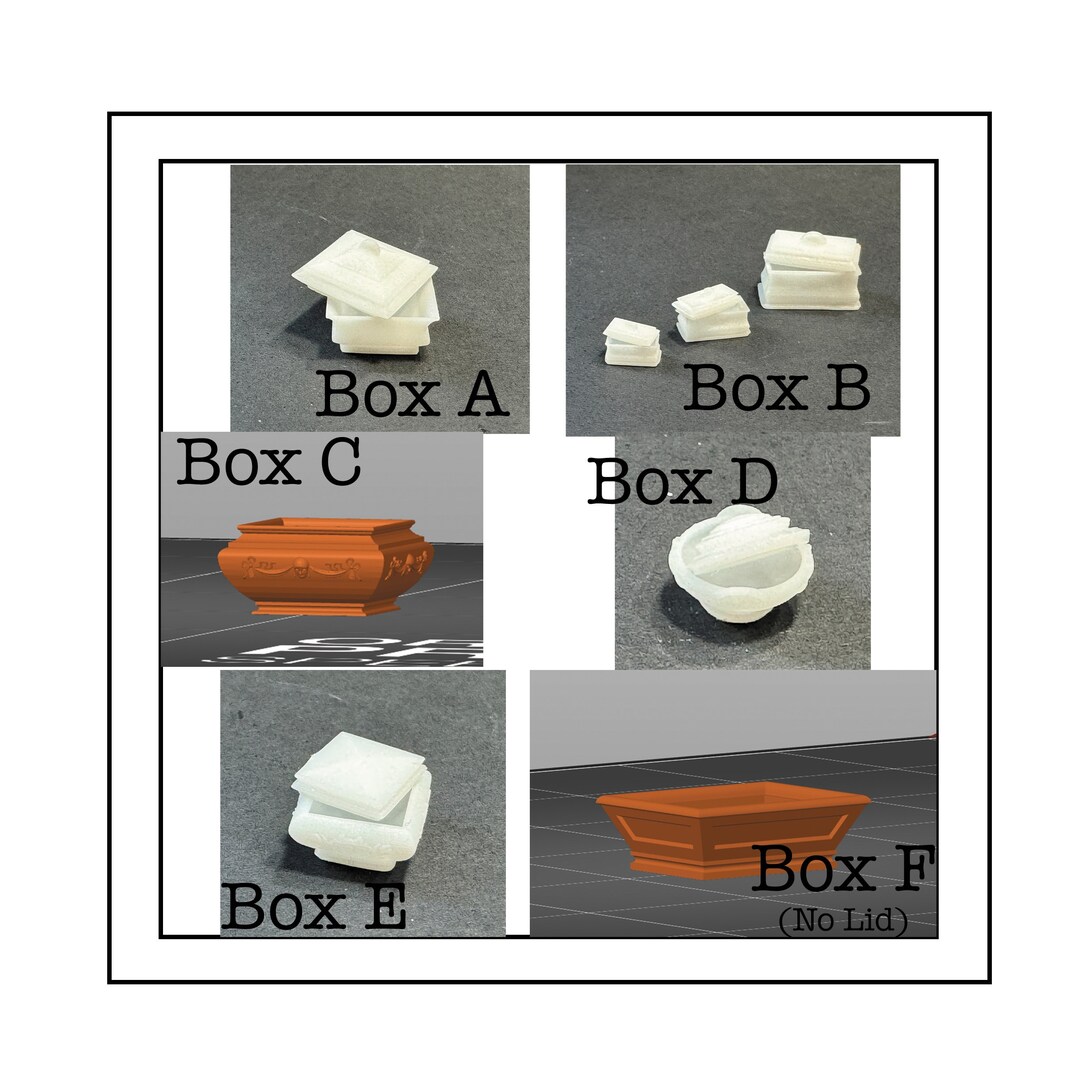 1:24 Scale Decorative Boxes (choice) Kit * Dollhouse Miniature G Gauge ...