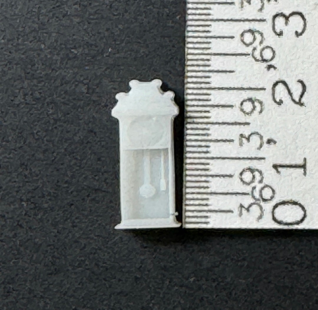 1:48 Scale Wall Grandfather Clock Kit Dollhouse Miniature O Scale ...