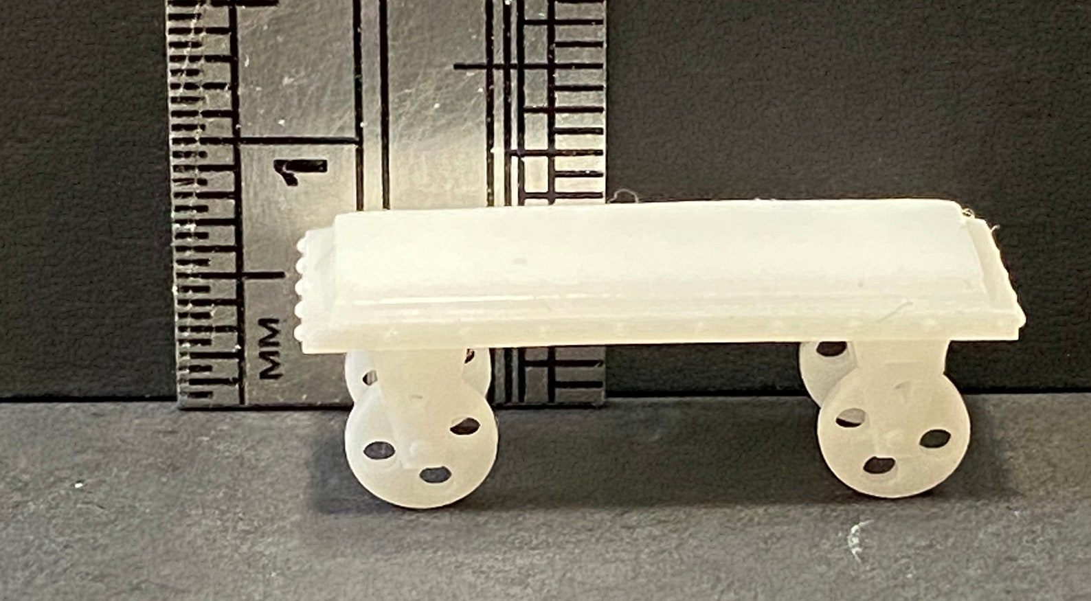 1:48 Scale Bench With Wheels Kit Dollhouse Miniature O | Etsy