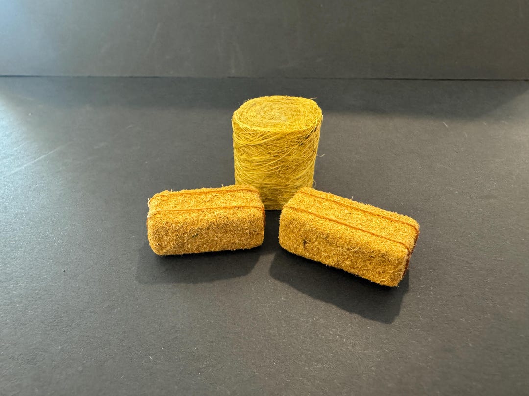1:48 Scale Hay Bales - 2 Rectangle or 1 Lg Round * Dollhouse Miniature ...