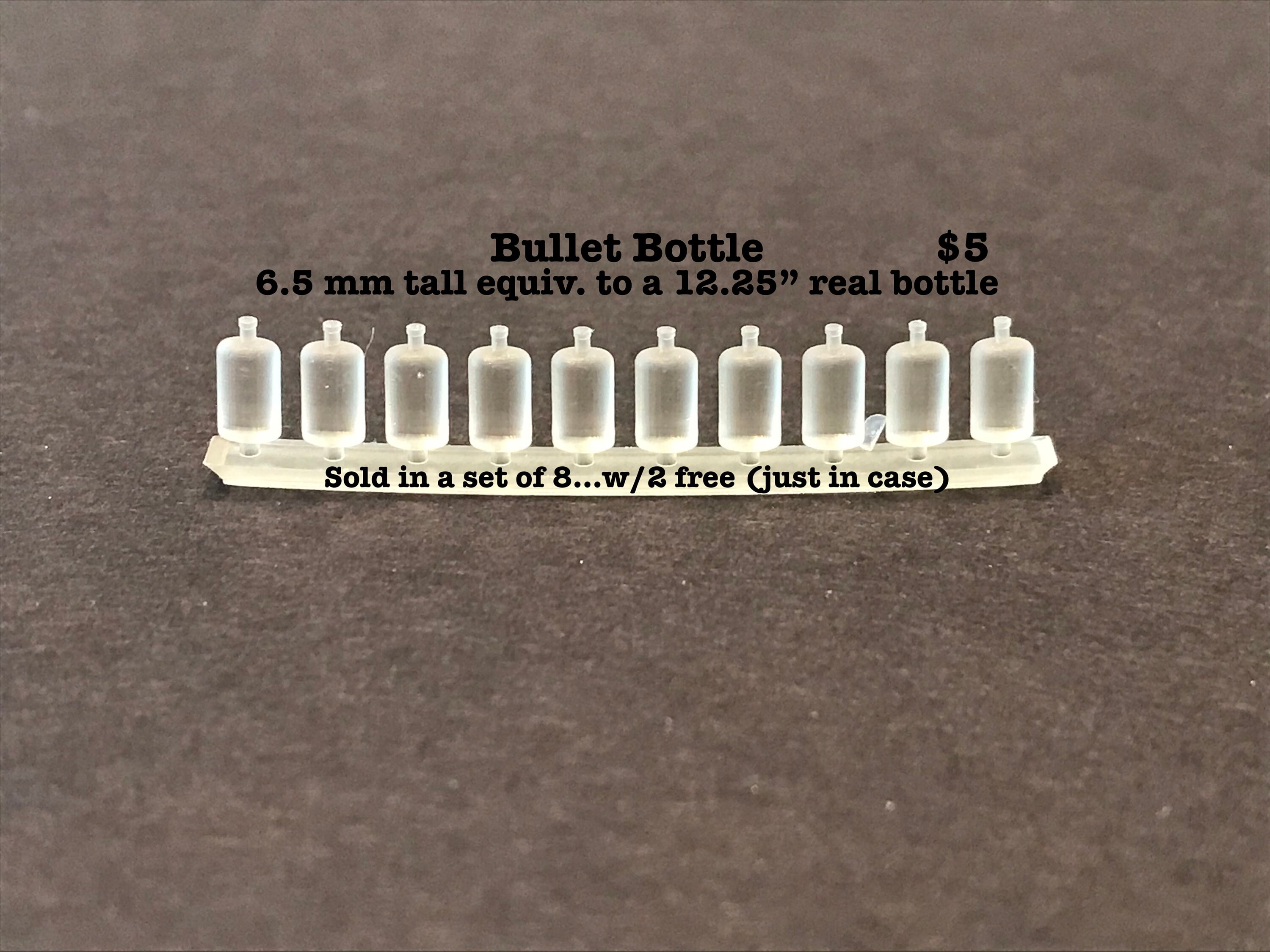 Dolls & Miniatures 1:48 Scale Dollhouse Miniature Short Bullet Bottle ...