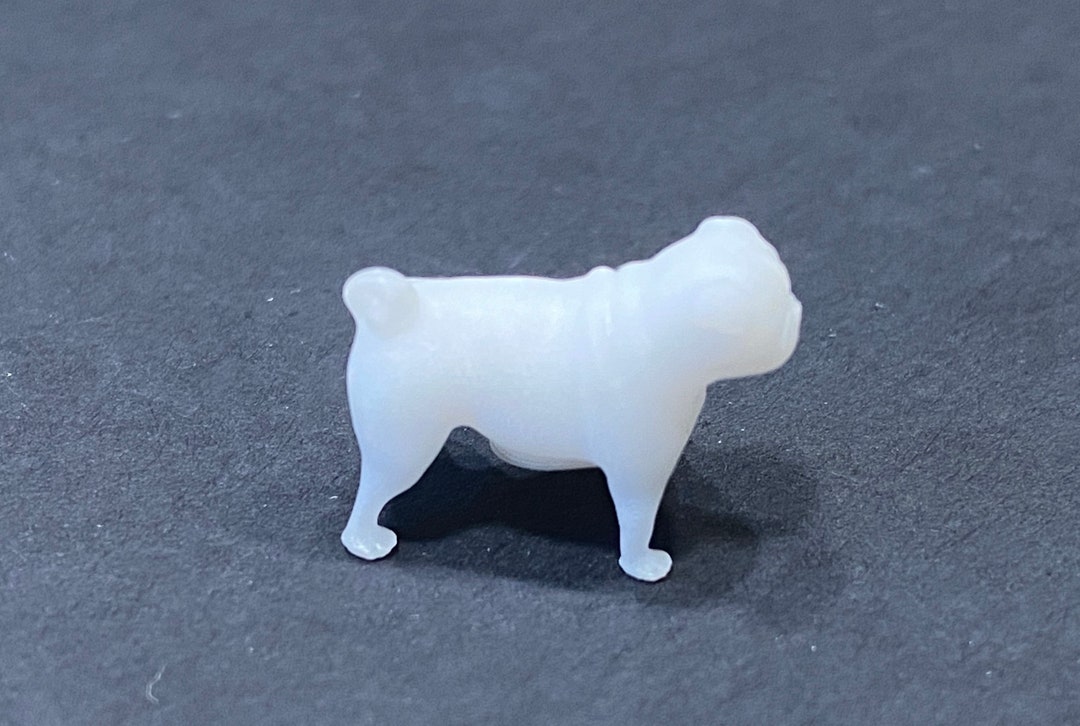 1:48 Scale Pug Dog Kit * Dollhouse Miniature * O Scale / Gauge * 3D ...