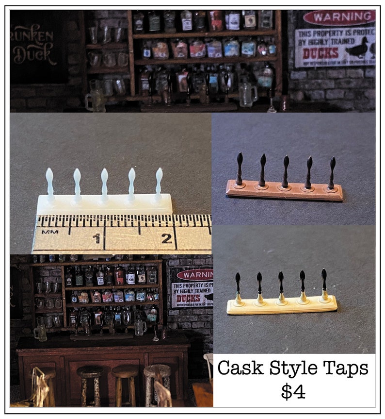 1:48 Scale Cask Style Taps Kit Dollhouse Miniatures O Scale | Etsy