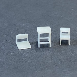 1:48 Scale Retro Counter Chair/step Stool Kit *dollhouse Miniature * O ...