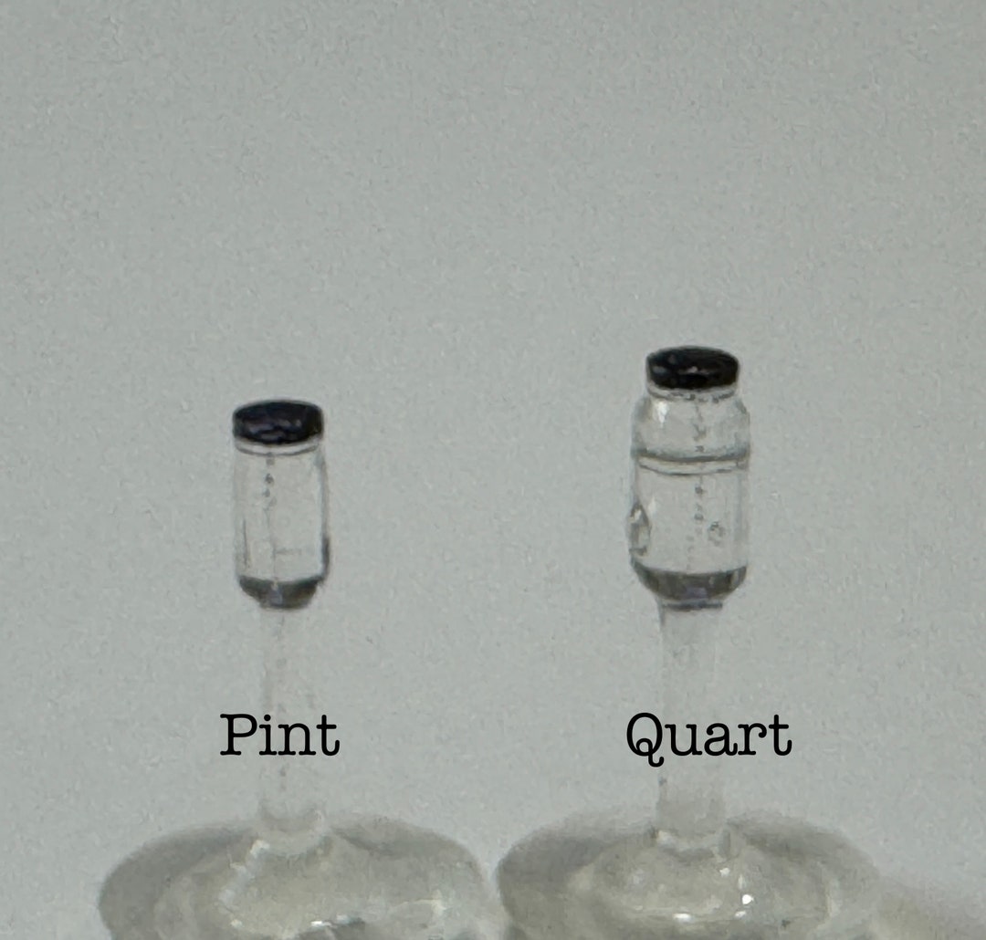 1:48 Scale Canning Jars Pint or Quart (6) Kit * Dollhouse Miniature * O ...