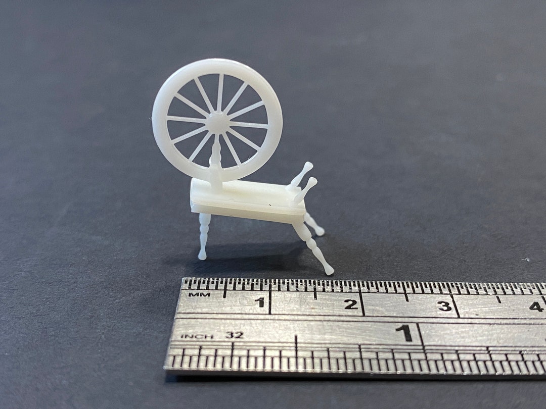1:48 Scale Spinning Wheelkit * Dollhouse Miniature * O Scale / Gauge ...