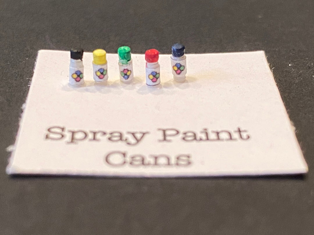1:48 Scale Spray Paint Cans (5) Kit * Dollhouse Miniature * O Gauge ...