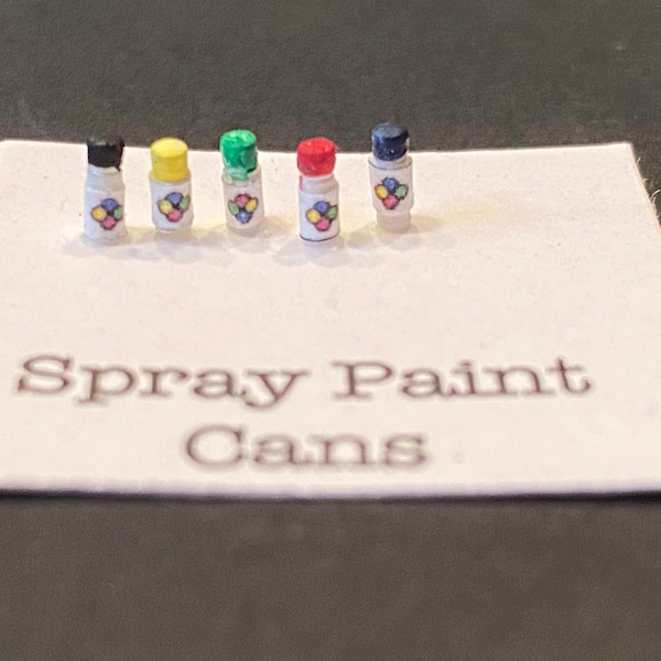 Miniature Spray Paint Cans for Dollhouse - Etsy