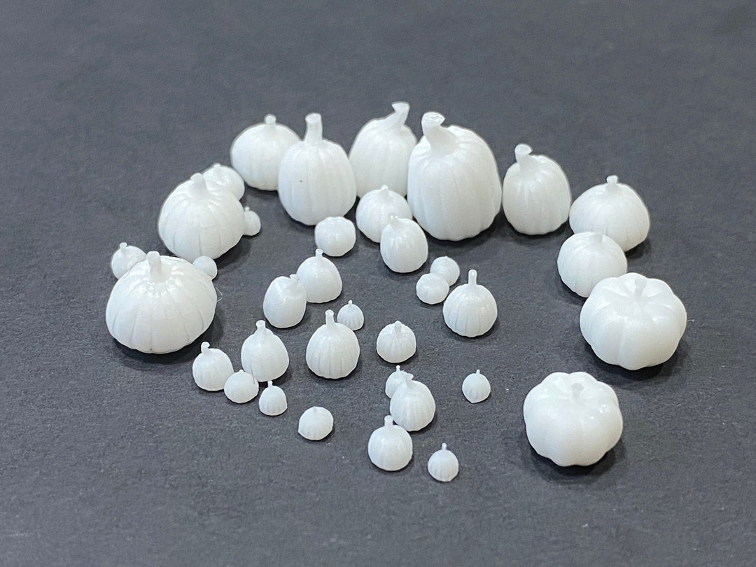 1:48 Scale Pumpkins (assortment of 25) Kit * Dollhouse Miniature * O ...