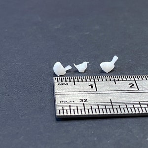 1:48 Scale Birds (3) Kit * Dollhouse Miniature * O Scale / Gauge * 3D ...