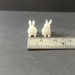 1:24 Scale Bunnies (2) Kit * Dollhouse Miniature * G Scale / Gauge * 3D ...