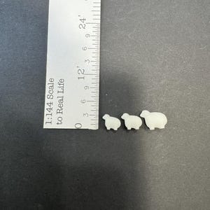 1:144 Scale Whooly Sheep (3) Kit * Dollhouse Miniature * N Gauge * 3D ...