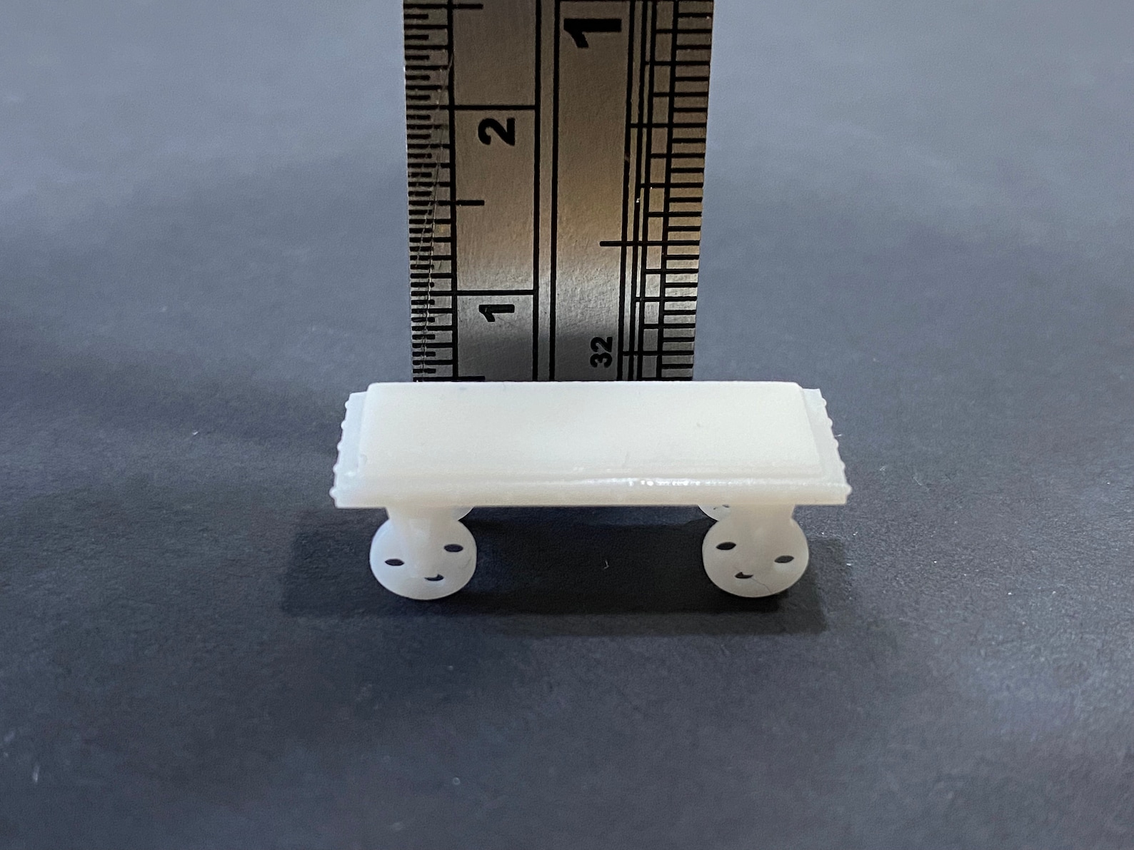 1:48 Scale Bench With Wheels Kit Dollhouse Miniature O | Etsy