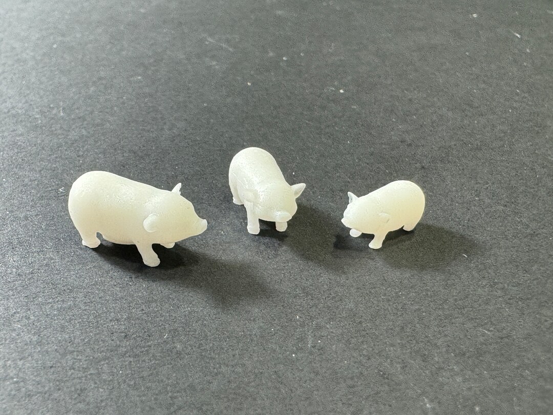 1:144 Scale Piglets (3) Kit * Dollhouse Miniature * N Gauge * 3D ...