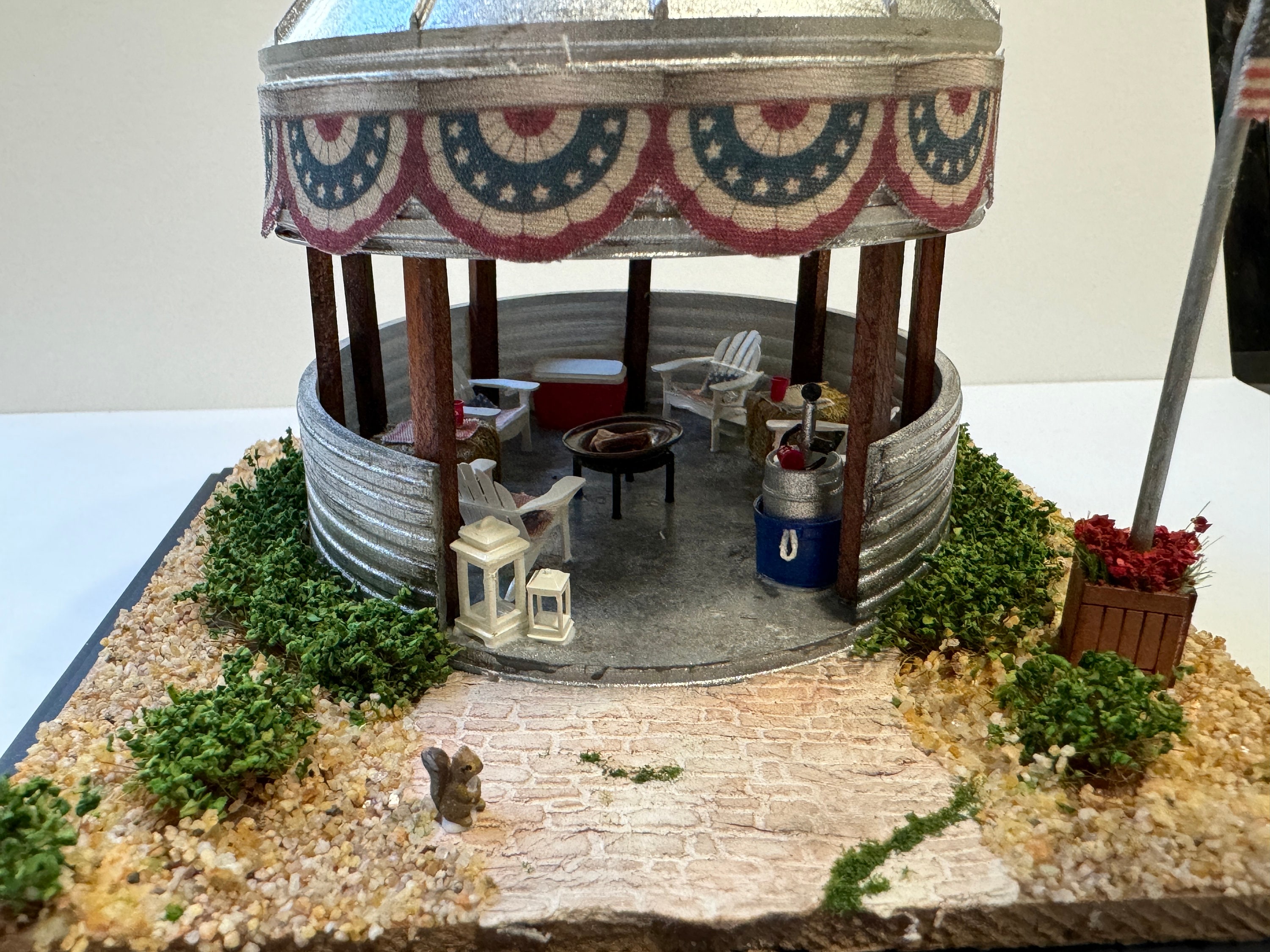 1:24 Scale USA Bunting Flags Kit * Dollhouse Miniature * G Gauge * 3D ...