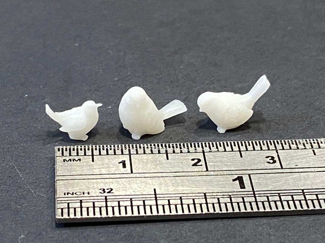 1:24 Scale Birds (3) Kit * Dollhouse Miniature * O Scale / Gauge * 3D ...