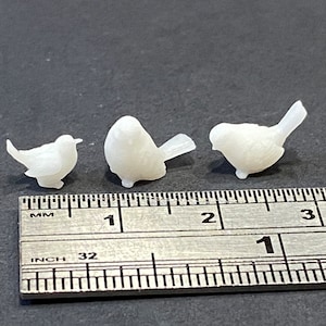 1:24 Scale Birds (3) Kit * Dollhouse Miniature * O Scale / Gauge * 3D ...