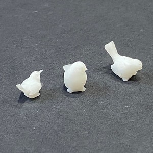 1:24 Scale Birds (3) Kit * Dollhouse Miniature * O Scale / Gauge * 3D ...