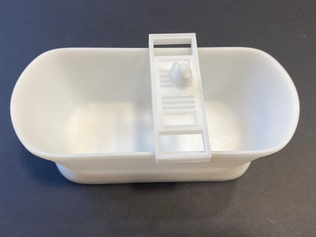 1:12 Scale Bathtub, Caddy & Rubber Duck Kit * Dollhouse Miniature * 3D ...