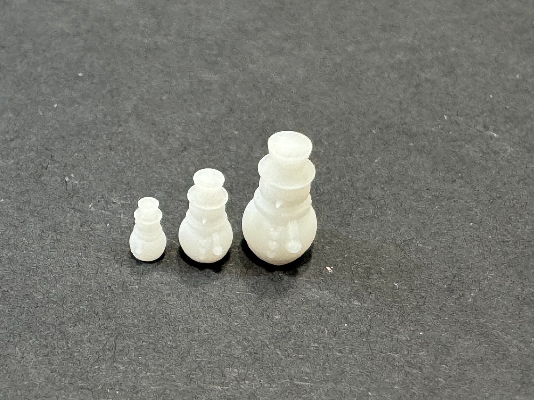 1:48 Scale Snowmen Decor 2 3 Kit Dollhouse Miniature O Gauge 3D Printed ...