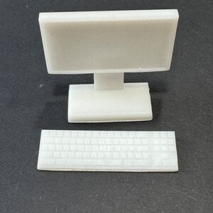 1:12 Scale Desktop Computer - Modern Kit * Dollhouse Miniature * 3D ...