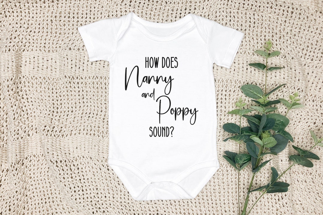 Grandparents Announcement Onesie: Nanny and Poppy Baby Reveal - Etsy ...