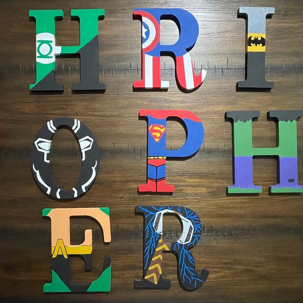 Superhero Letters - Etsy