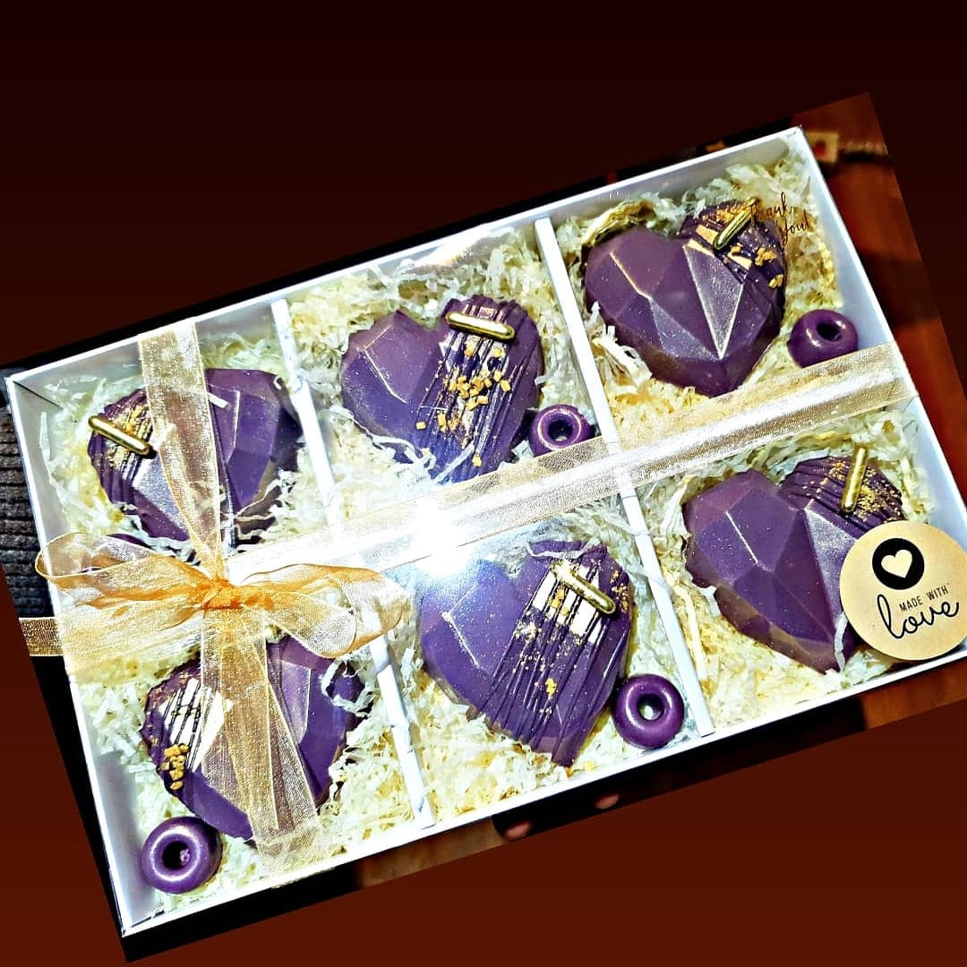 Geo Chocolate Hearts- Filled With Cakes and All Sweet Things! Perfect ...
