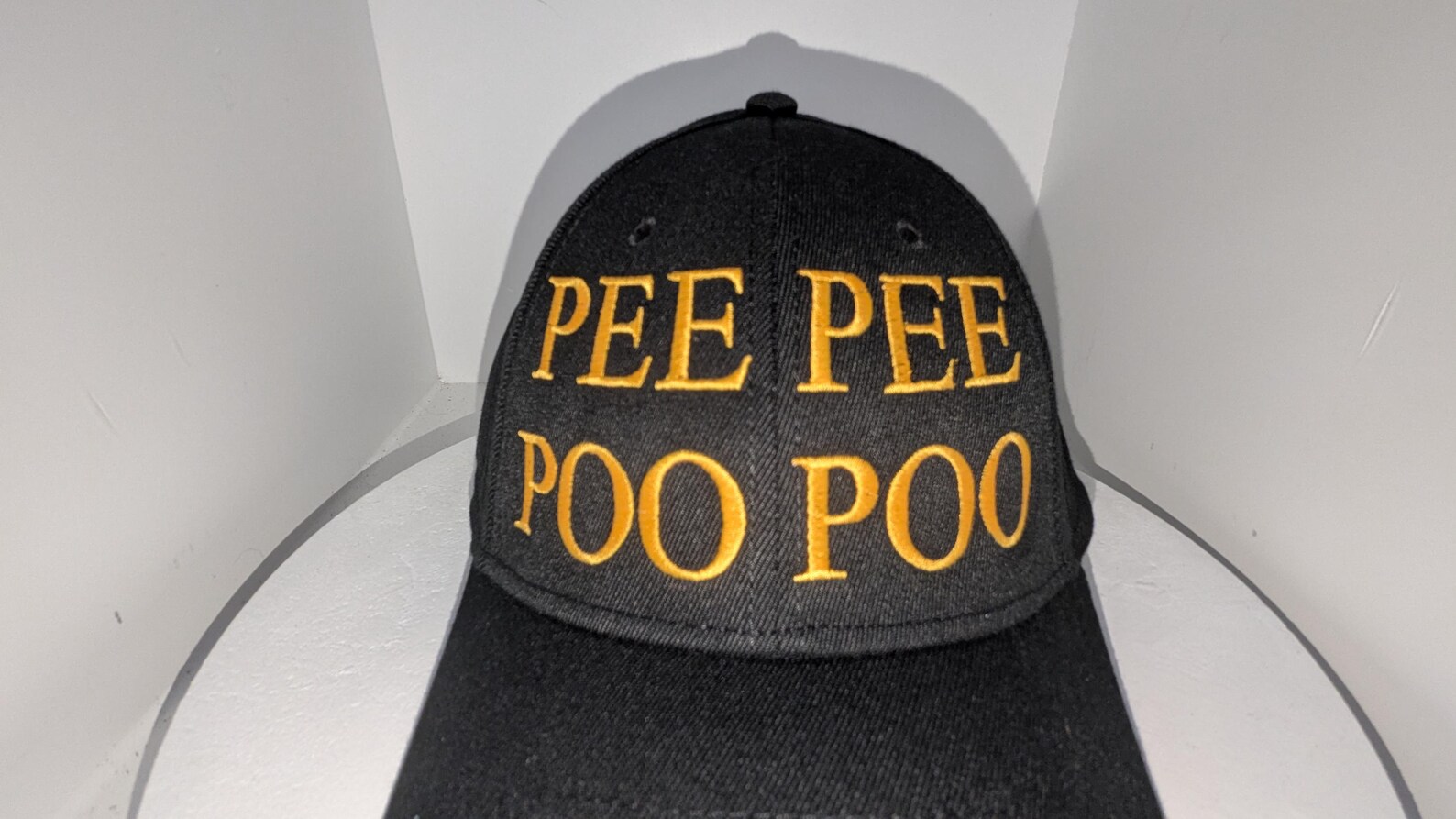 Embroidered Pee Poo Flex Fitted Cap - Etsy
