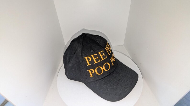 Embroidered Pee Poo Flex Fitted Cap - Etsy