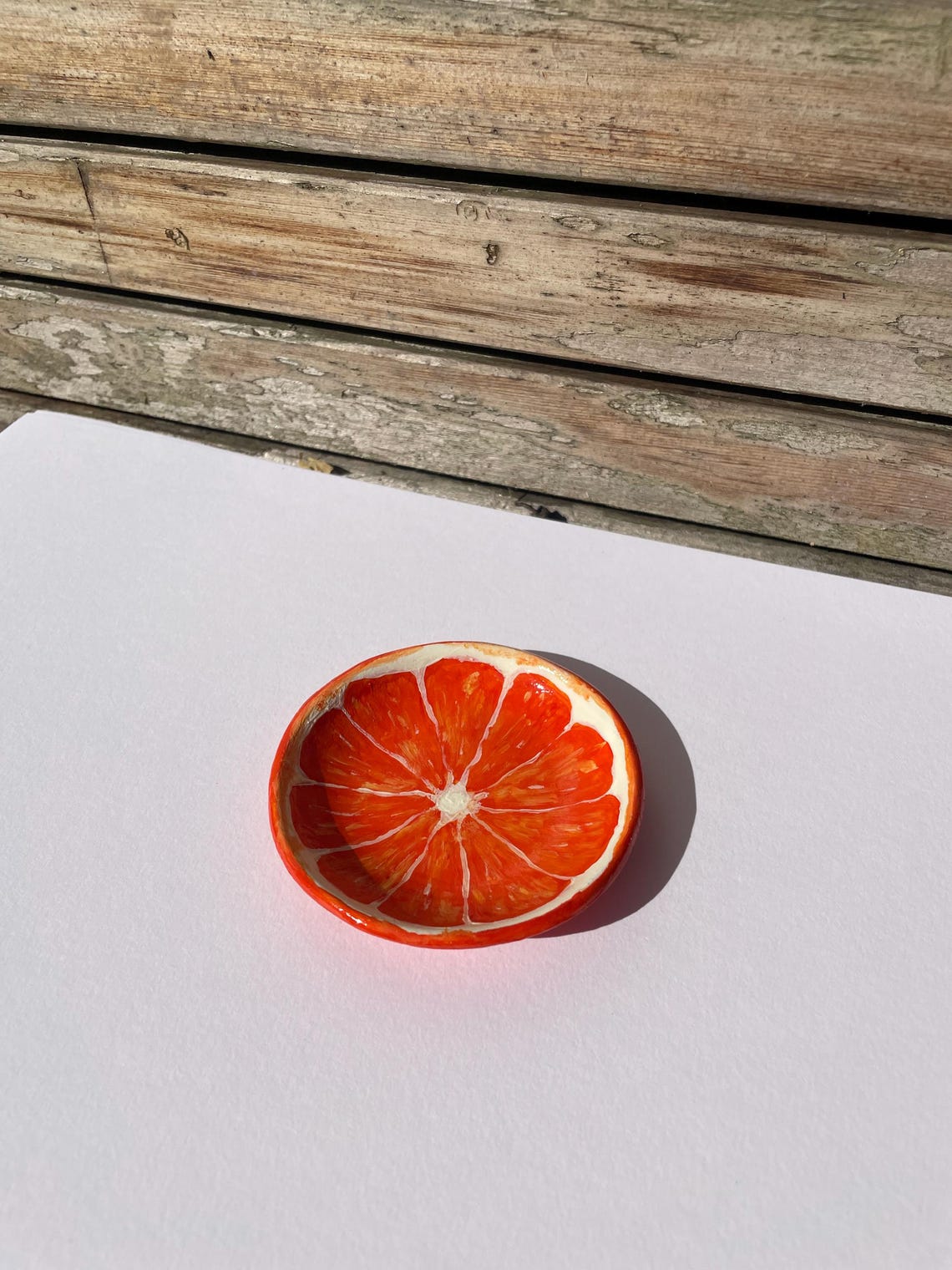 Hand-painted Fruit Themed Clay Orange Fruit Ring/trinket Dish - Etsy UK