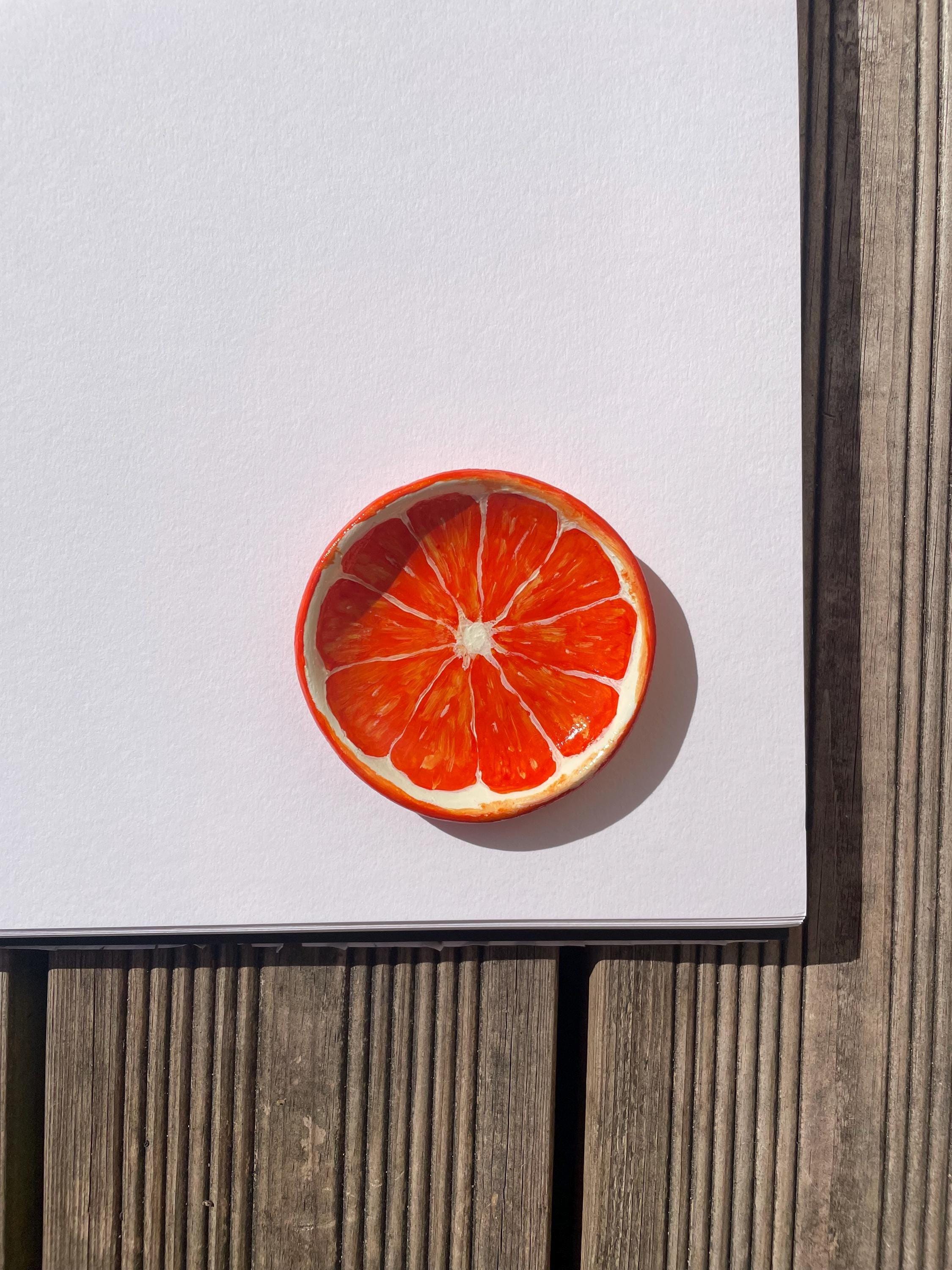 Hand-painted Fruit Themed Clay Orange Fruit Ring/trinket Dish - Etsy