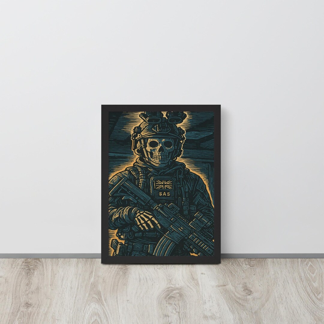 Ghost COD Framed Matte Paper Poster - Etsy