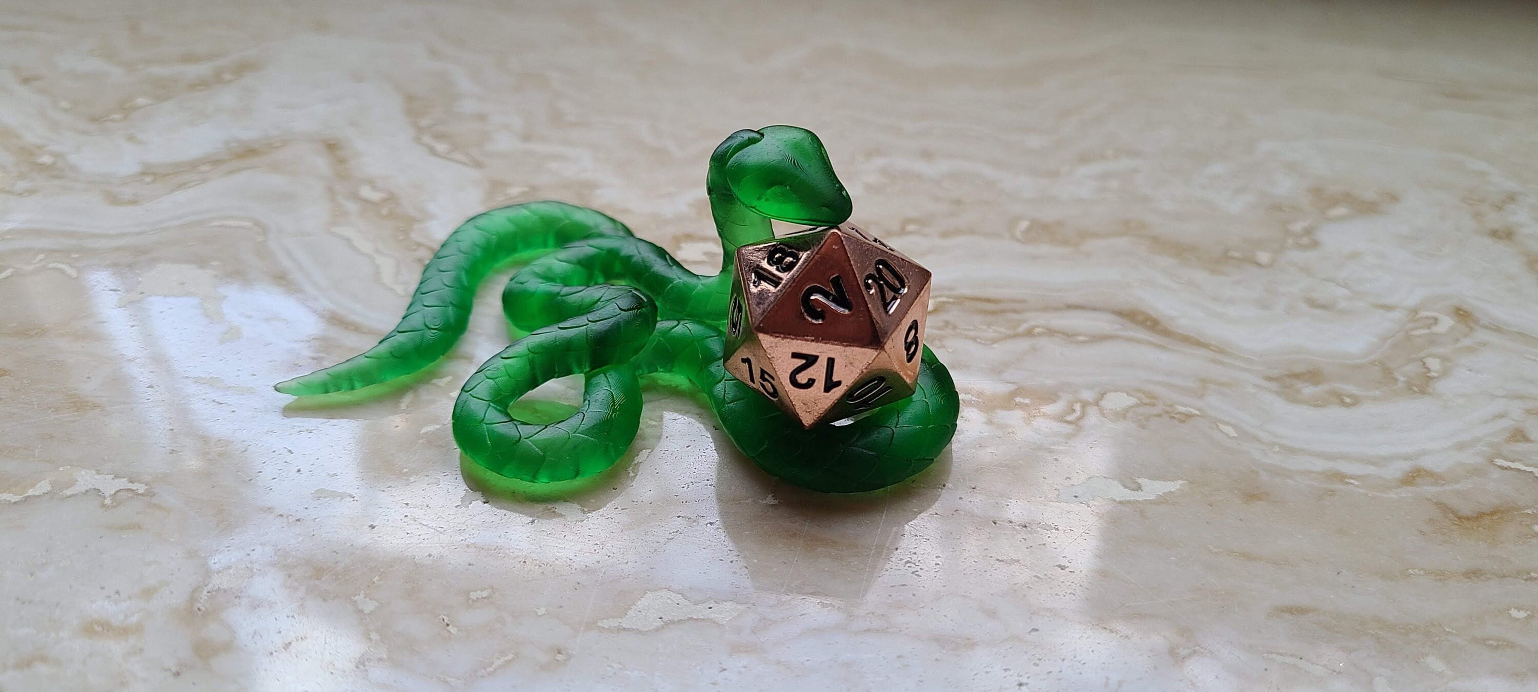 Adorable Snake Dice Guardian Figurine | Etsy