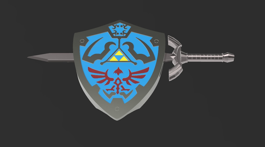STL FILES ONLY to 3D Print a Hero Sword and Shield Hair Accessory ...