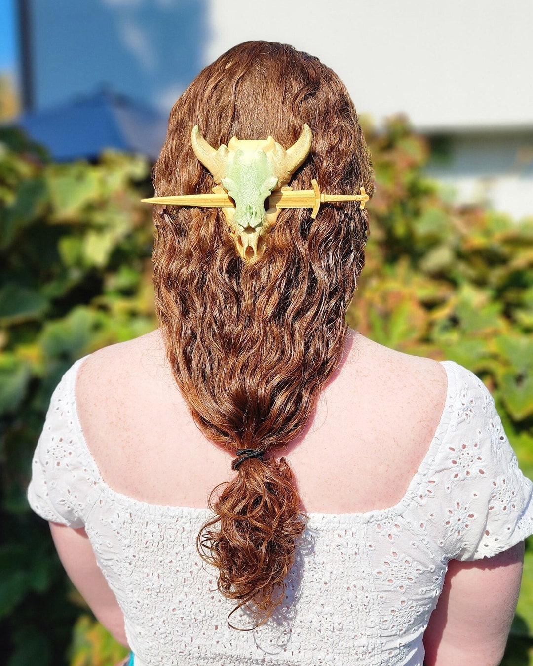 Dragon Skull Hair Piece With Sword - Etsy