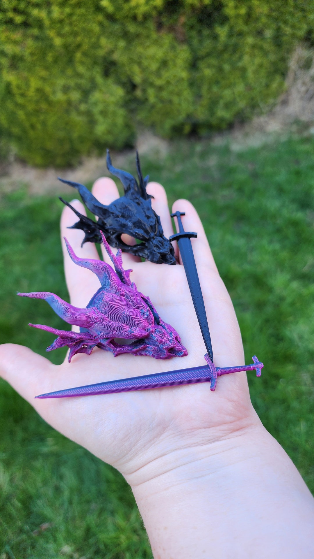 Bearded" Dragon Hair/beard Jewelry With Sword - Etsy