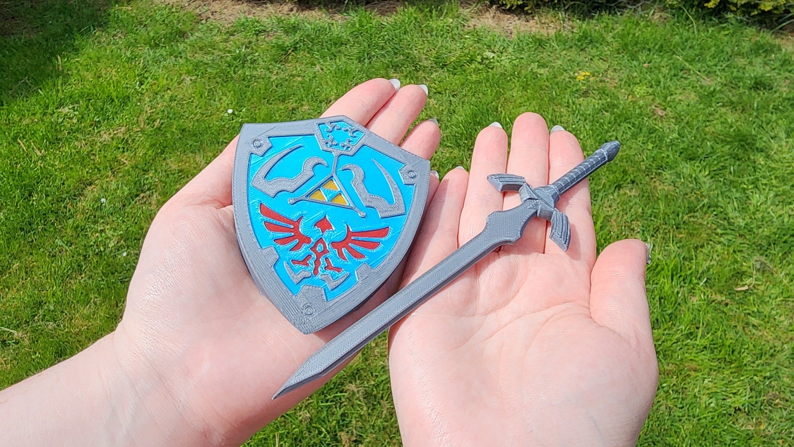STL FILES ONLY to 3D Print a Hero Sword and Shield Hair Accessory ...