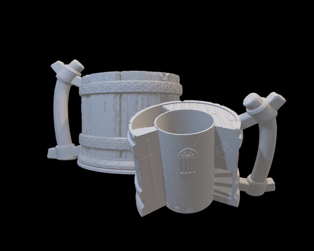 Support-free STL for Deluxe Can Holding Dice Tower With Tray to 3D ...