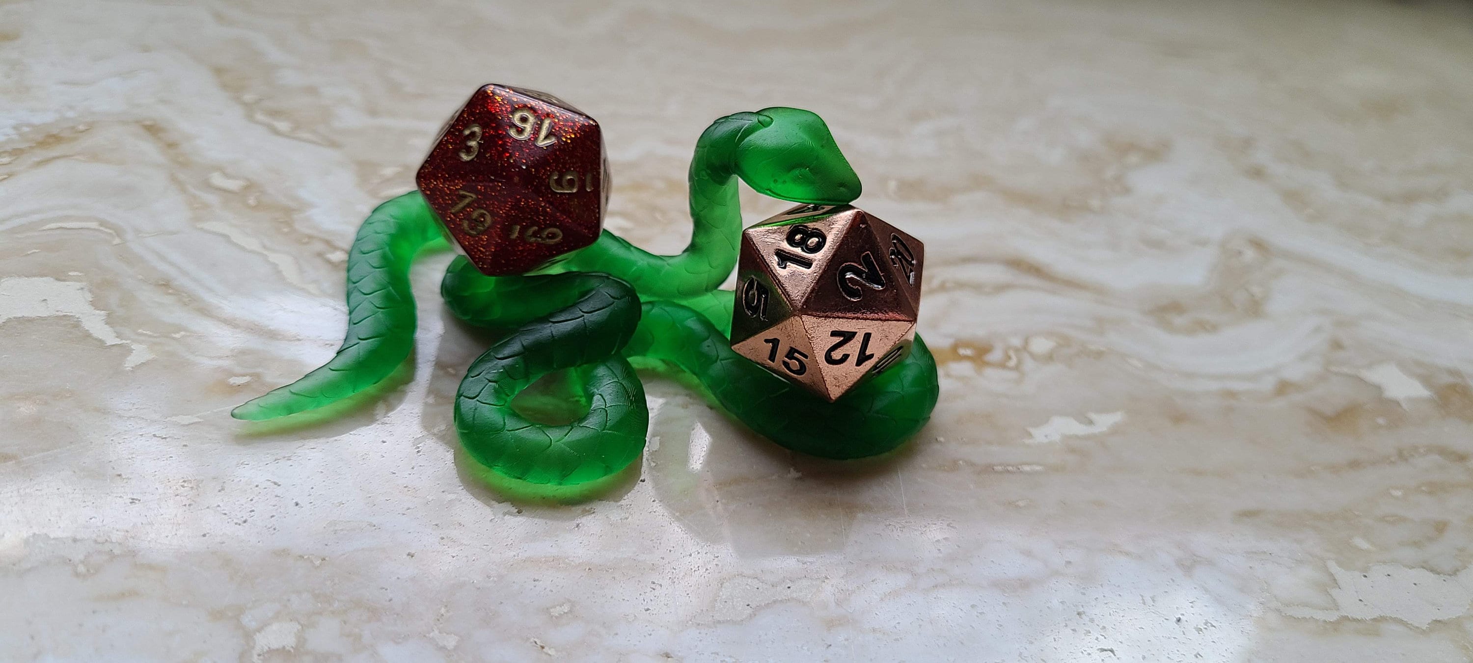 Adorable Snake Dice Guardian Figurine | Etsy