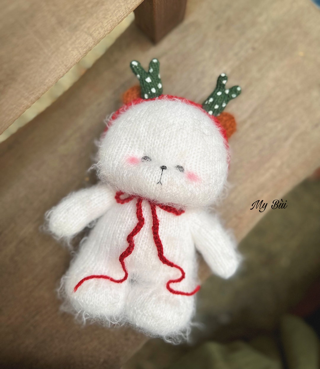 Knitting Pattern-christmas Bear - Etsy