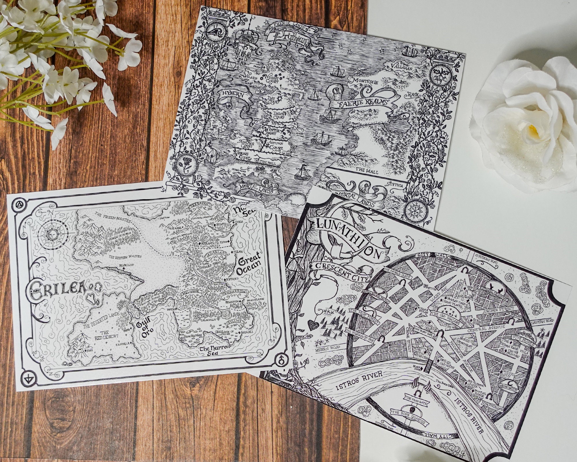 Sarah J Maas Map Bundle A Court of Thorns and Roses Throne - Etsy