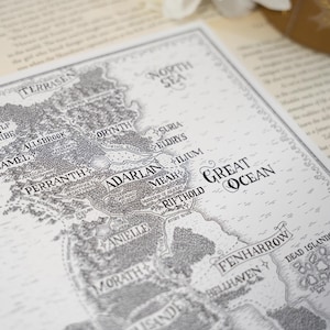 Throne of Glass Map 11x14 | Hand Drawn Art Print - Etsy