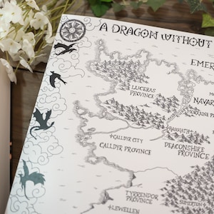 Fourth Wing Map Print | Hand Drawn Art Print - Etsy