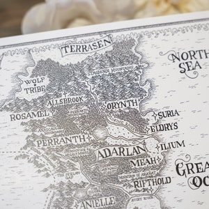 Throne of Glass Map 11x14 Hand Drawn Art Print - Etsy