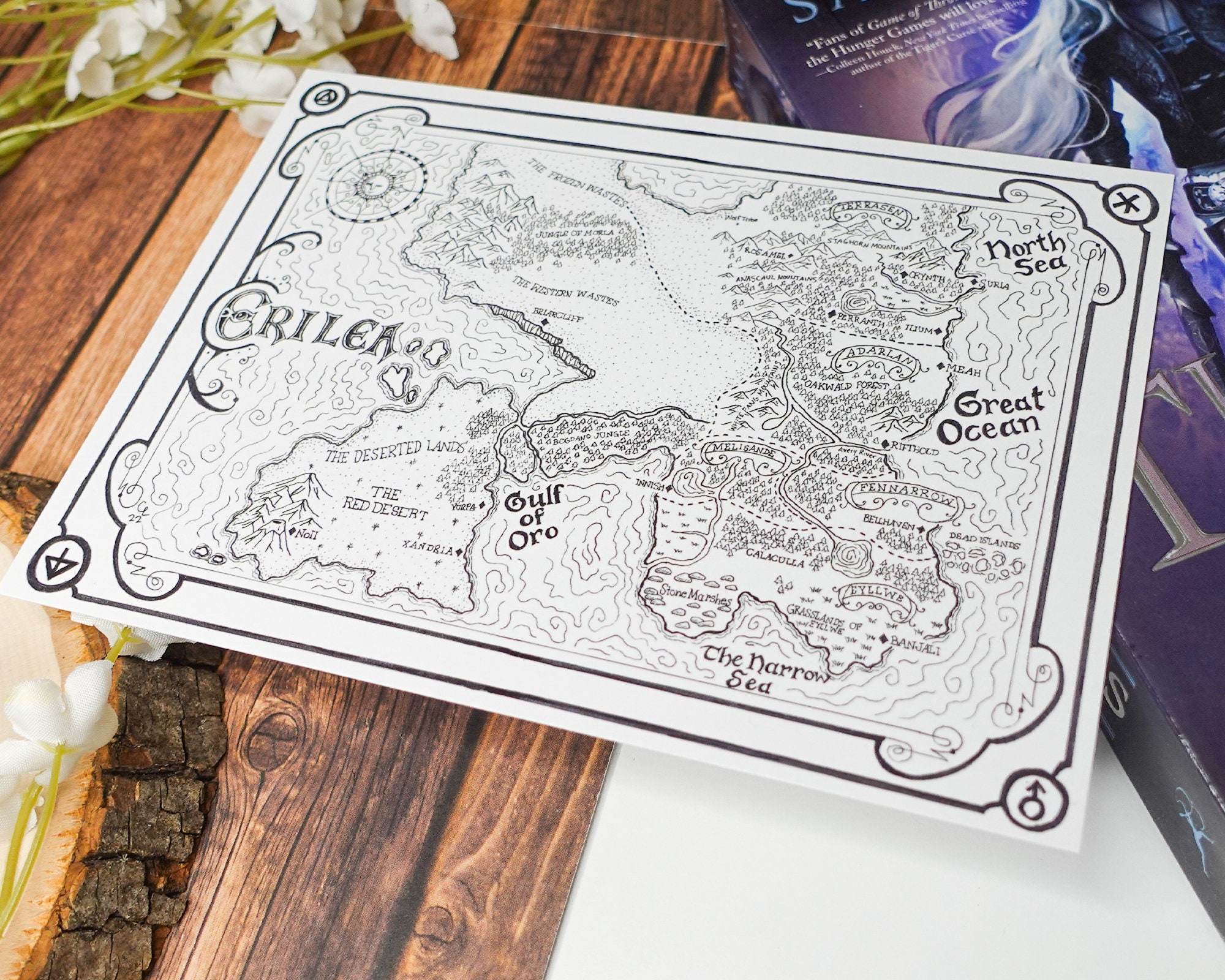 Throne of Glass Map Print Hand Drawn Art Print - Etsy Australia