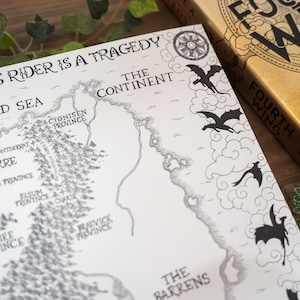 Fourth Wing Map Print | Hand Drawn Art Print - Etsy